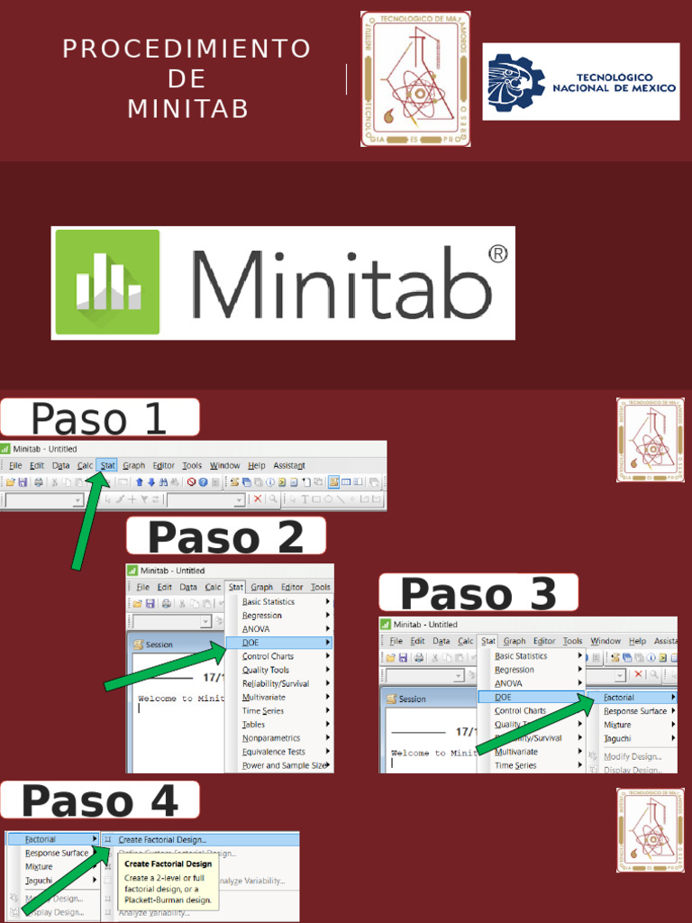 Procedimiento de Minitab | PDF