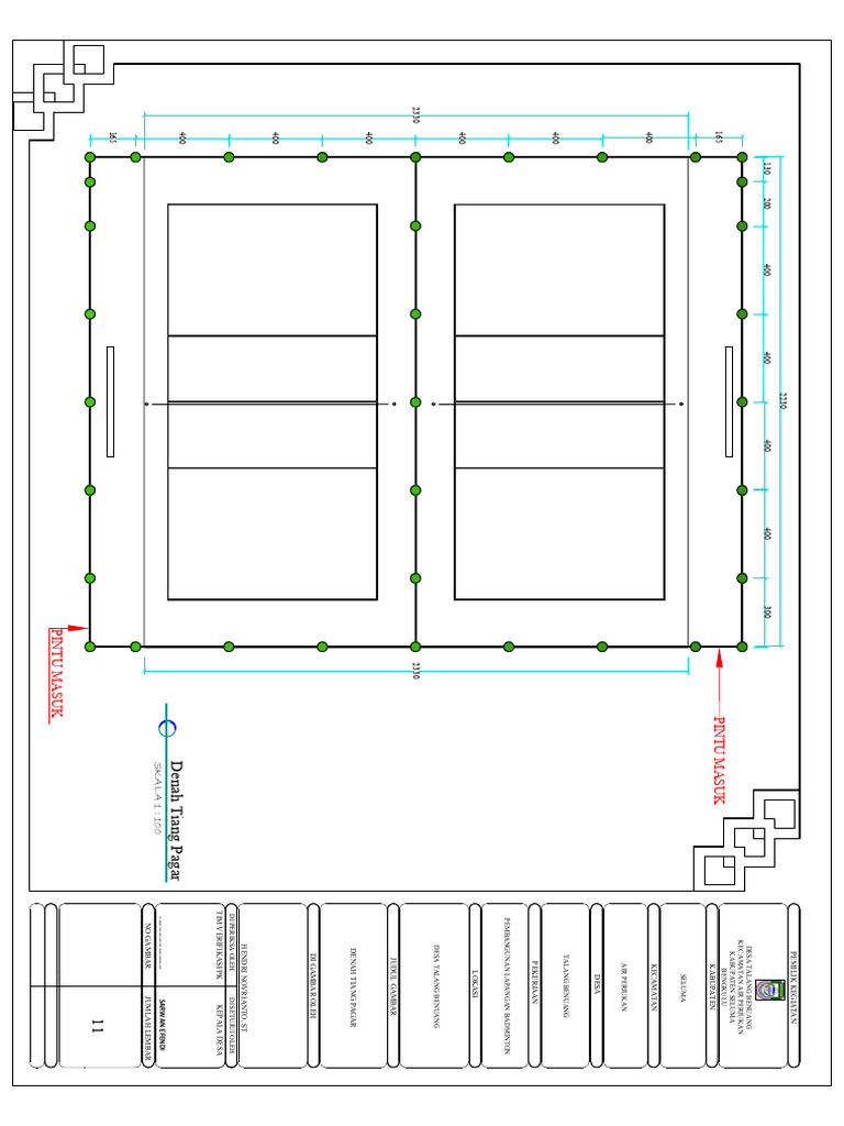 Detail Posisi Pintu Dan Tiang | PDF