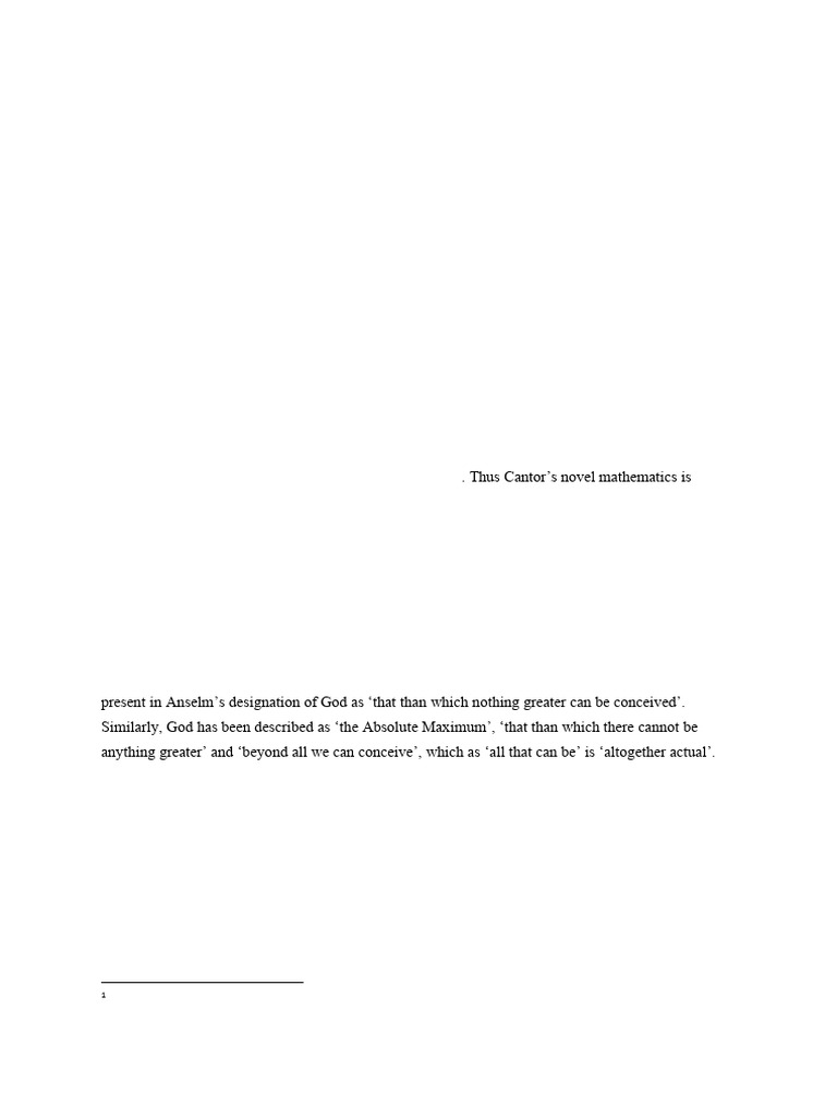 Absolute Infinity, Knowledge, and Divinity in The Thought of Cusanus ...