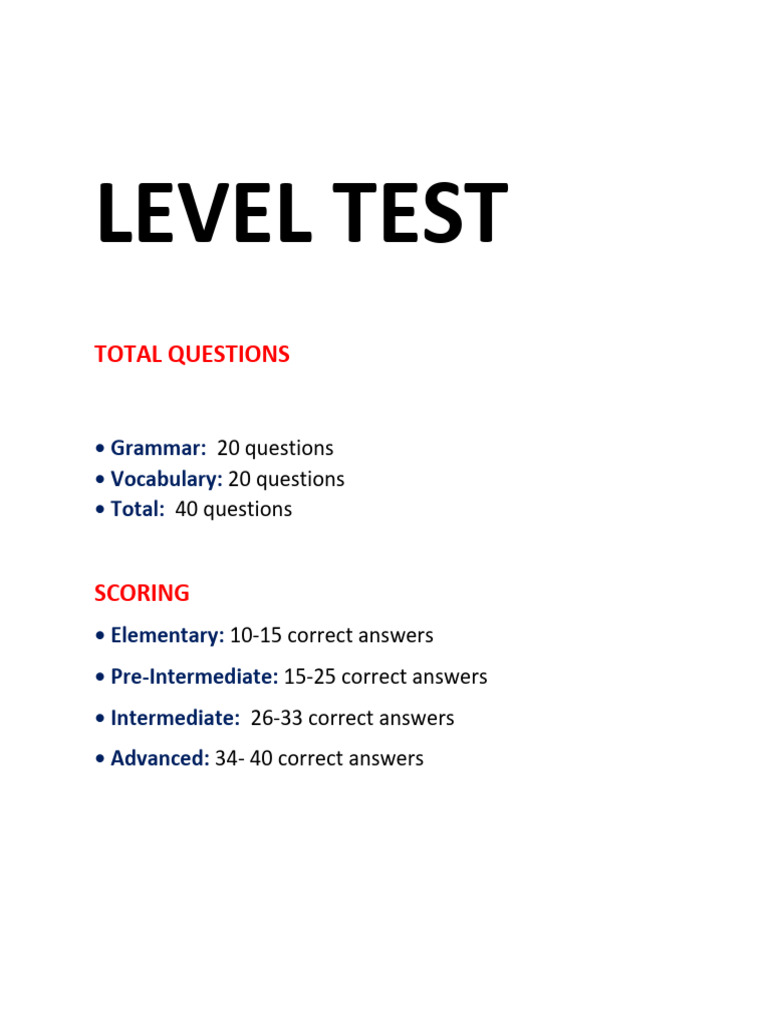 Level Test | PDF | Art