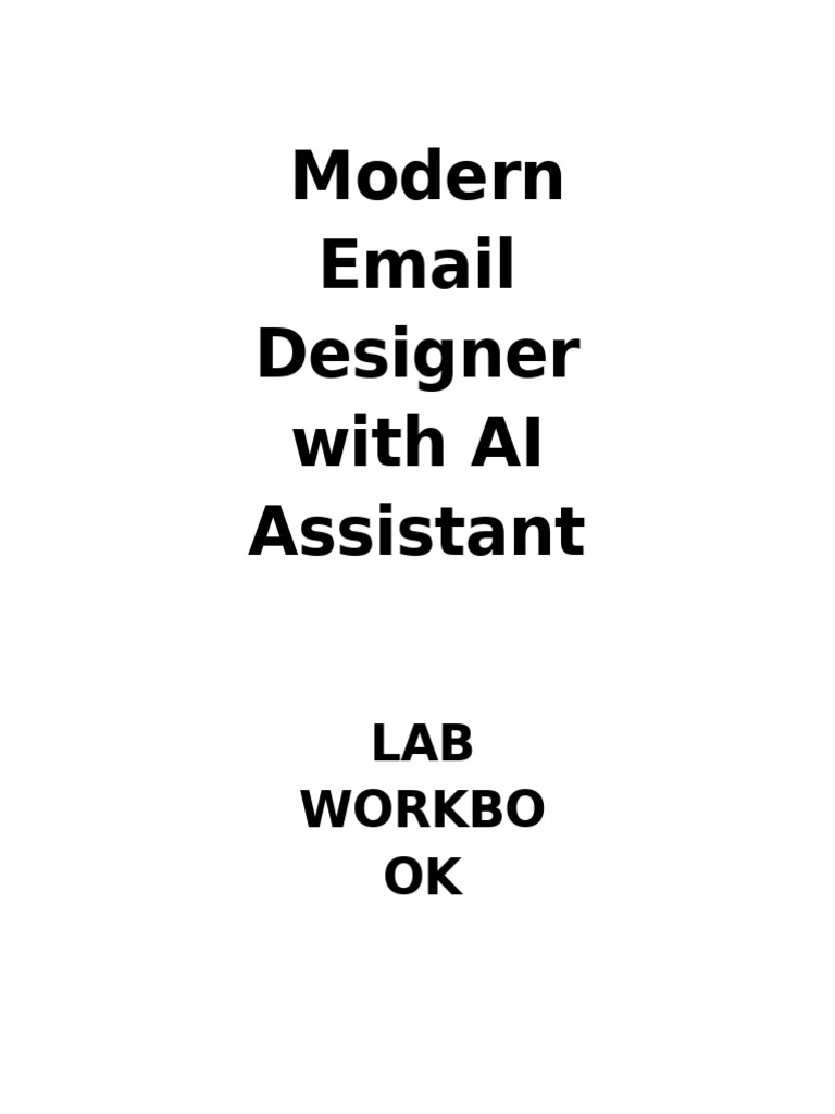 Modern Email Designer With AI Assistant Lab Exercise 2 | PDF ...