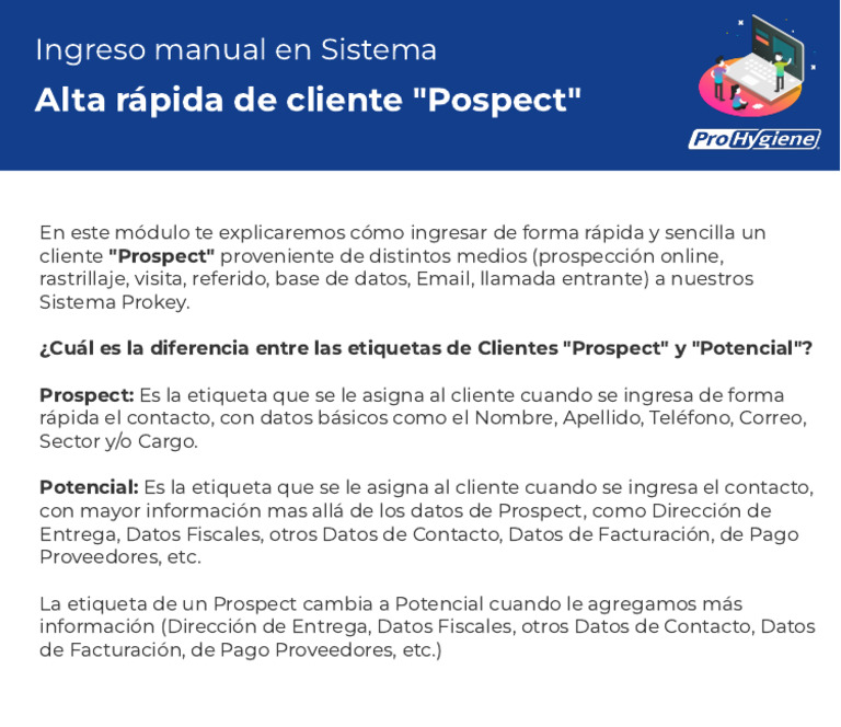 Alta Rápida Cliente Prospect | PDF