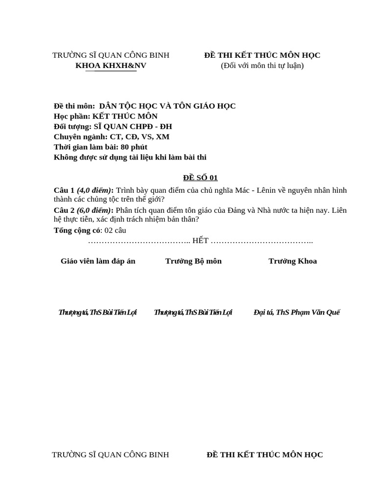 ĐỀ THI DTTG SQCHPĐ - ĐH | PDF