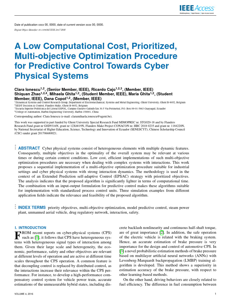 Multi-Objective Optimization for CPS | PDF | Mathematical Optimization | Control Theory