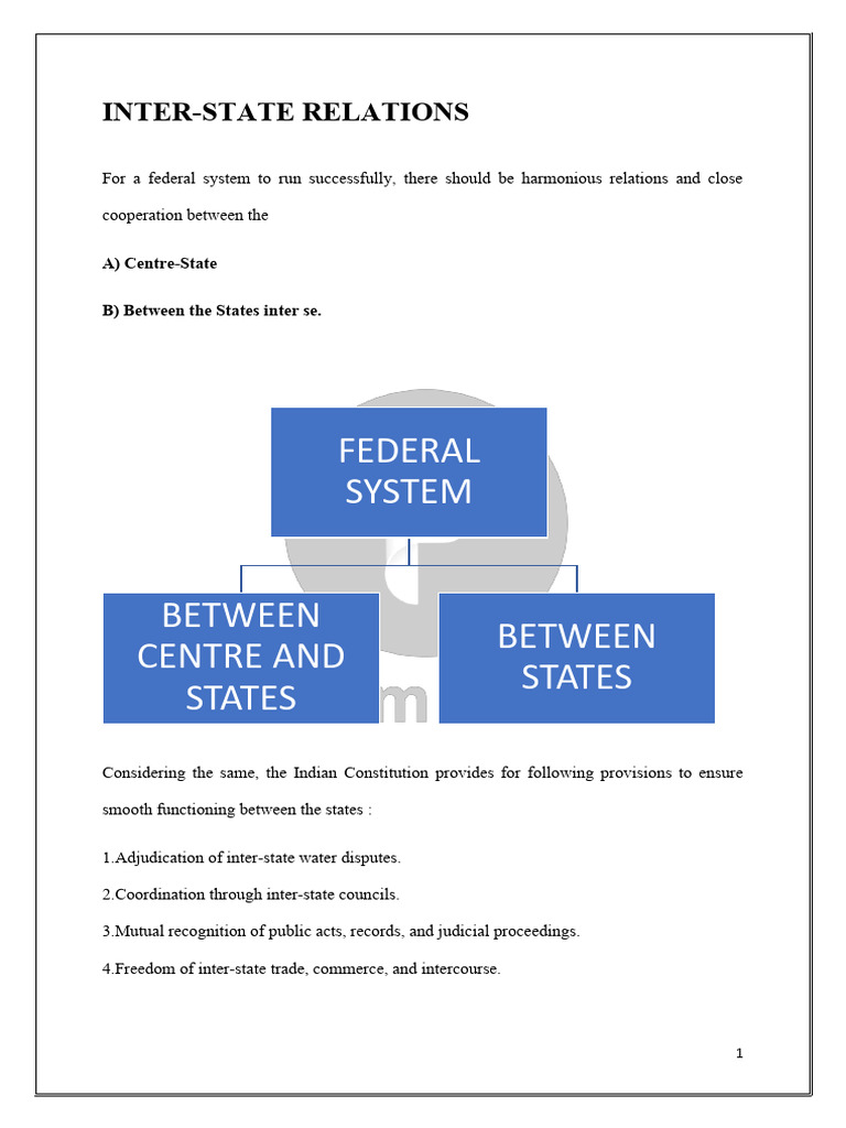 2667) (Indian Polity) Inter-State Relations - Dilip Sir | PDF | Government | Justice