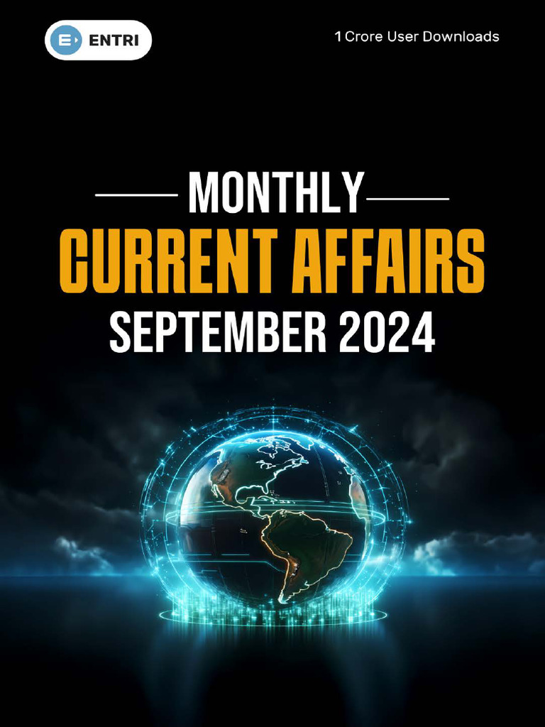 Monthly Current Affairs Sep 2024 1 | PDF