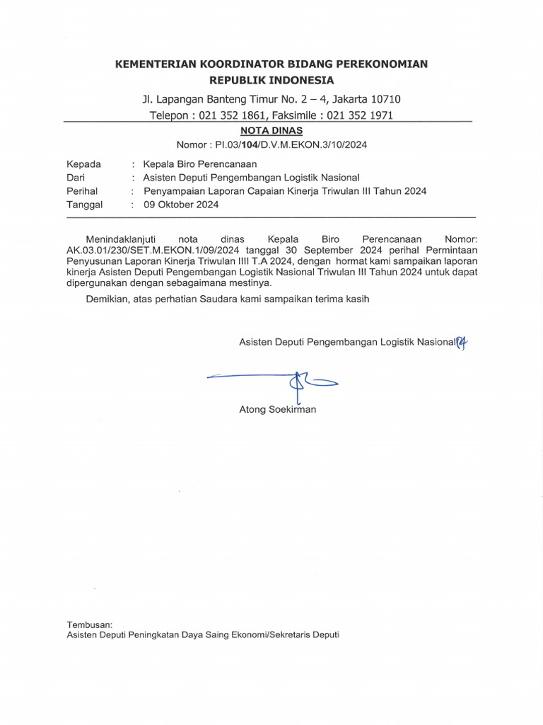 ND 104 - Lapkin Triwulan III 2024 | PDF