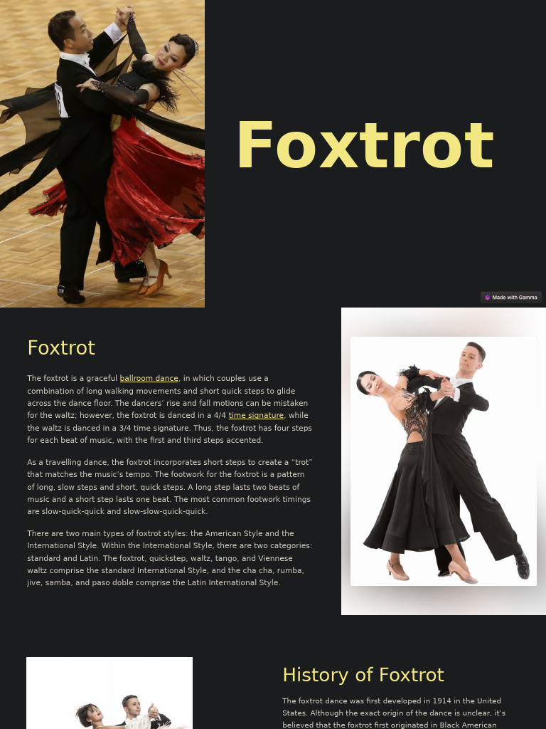Foxtrot | PDF | Ballroom Dance | Dances
