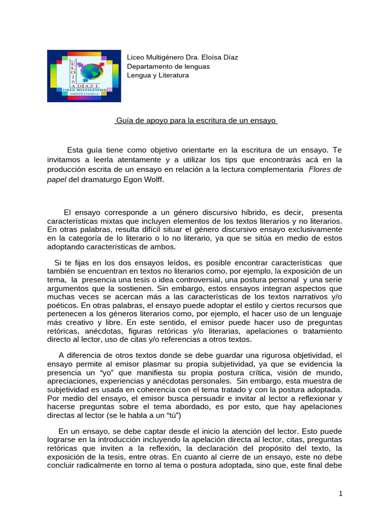 Guía para escribir un ensayo eficaz | PDF | Ensayos | Comunicación humana