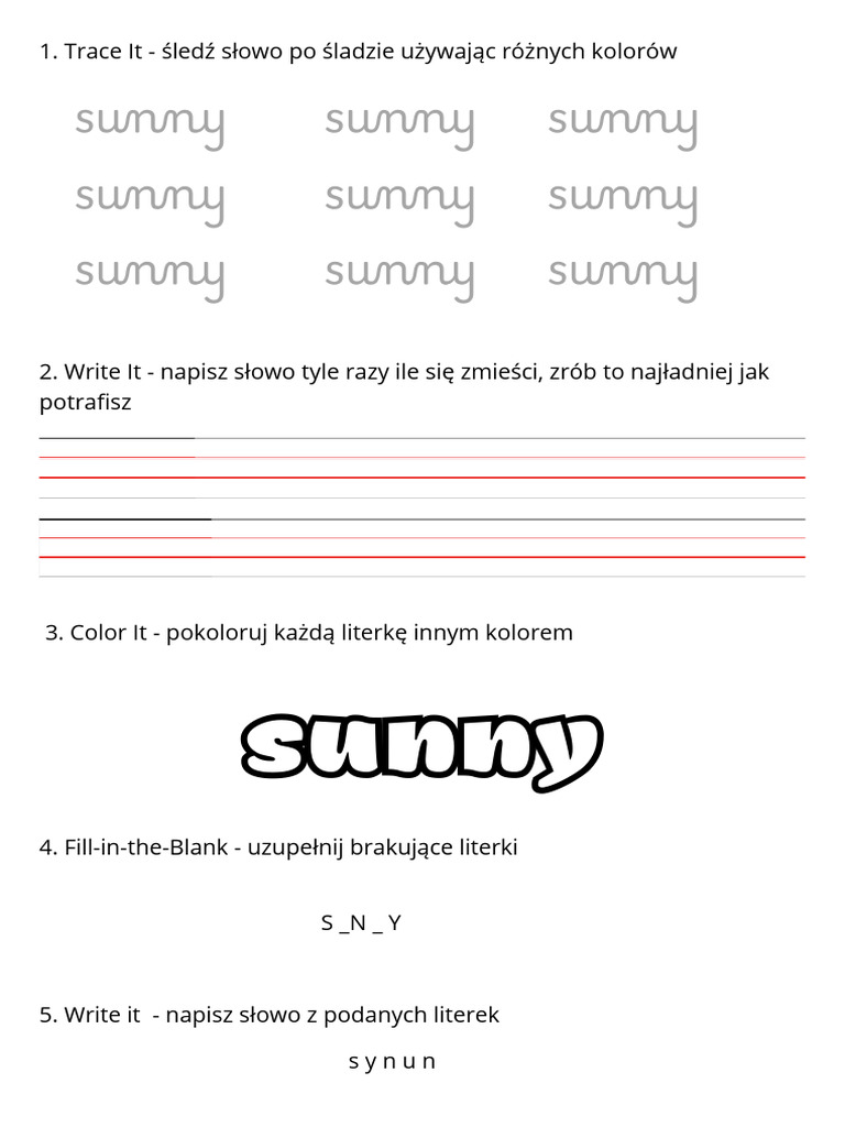 Shine On! 2 Unit 2 Sunny | PDF