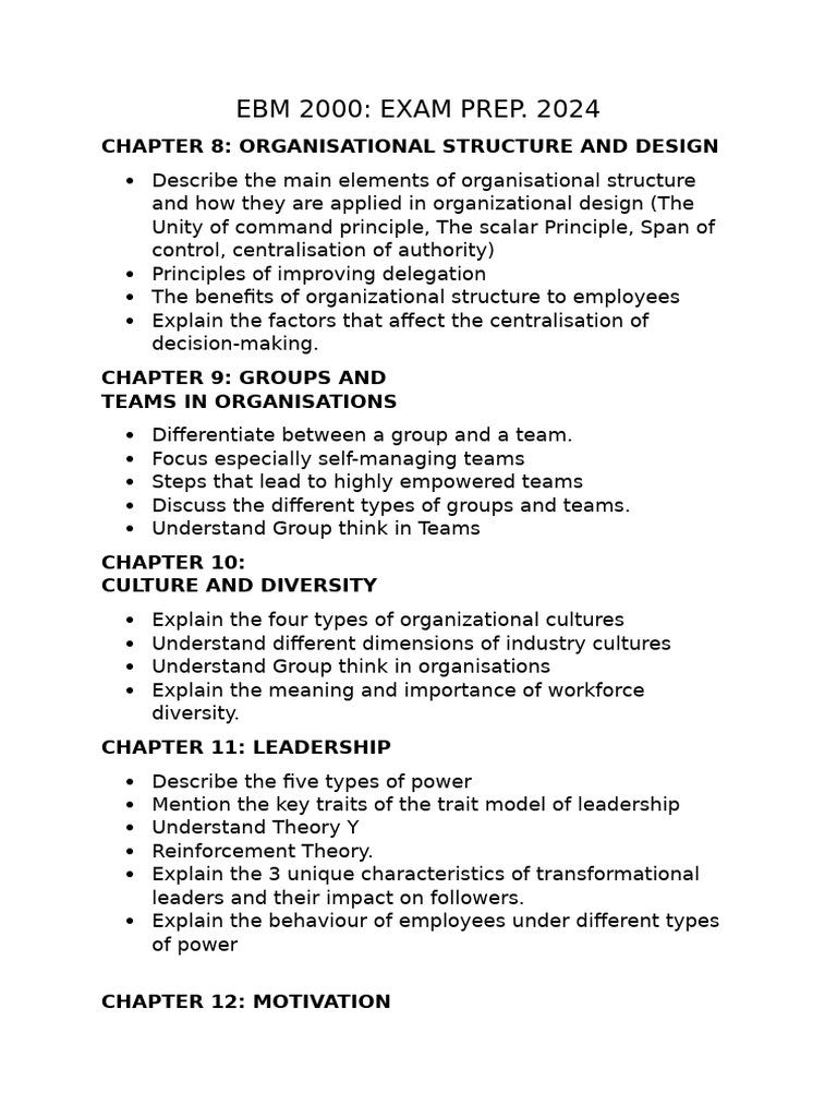 EBM 2000 Exam Prep: Key Concepts 2024 | PDF