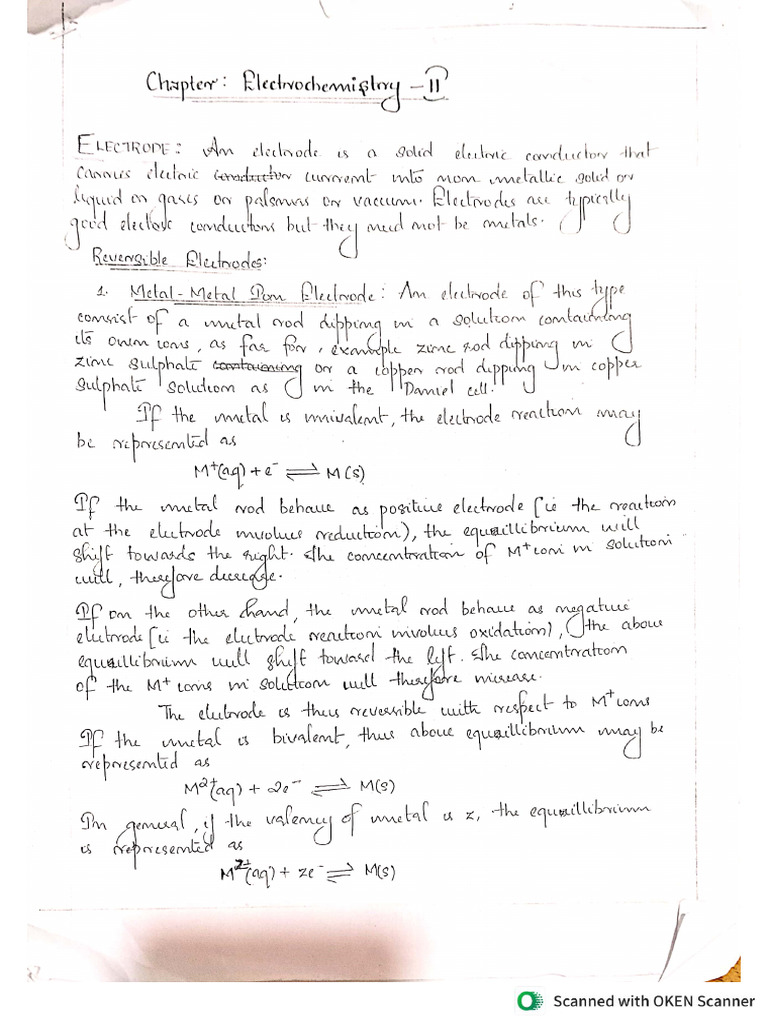Electrochemistry 2 | PDF