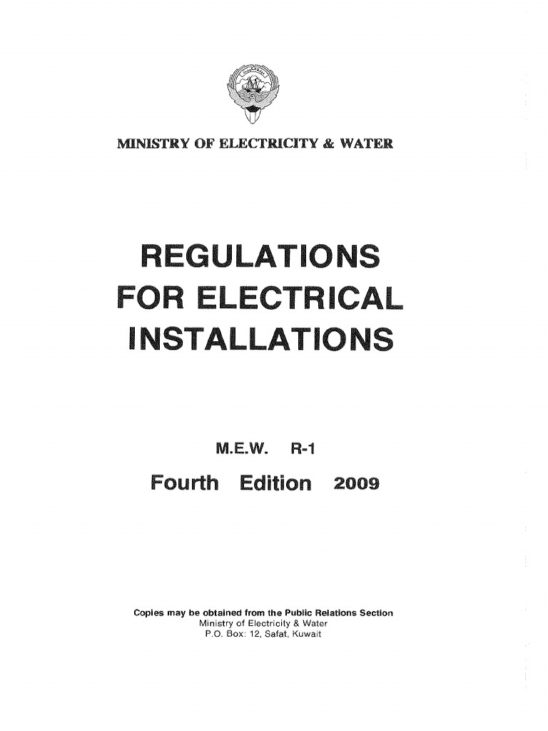 Kuwait Electrical Installation Regulations | PDF | Electrical Connector ...