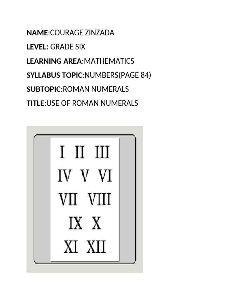 MATHS ROMAN NUM COVER | PDF