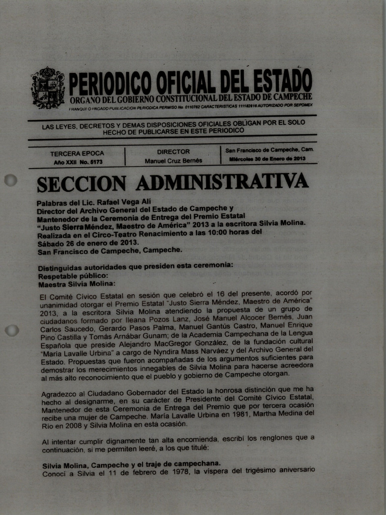 2013 - 5173 Primera Seccion | PDF