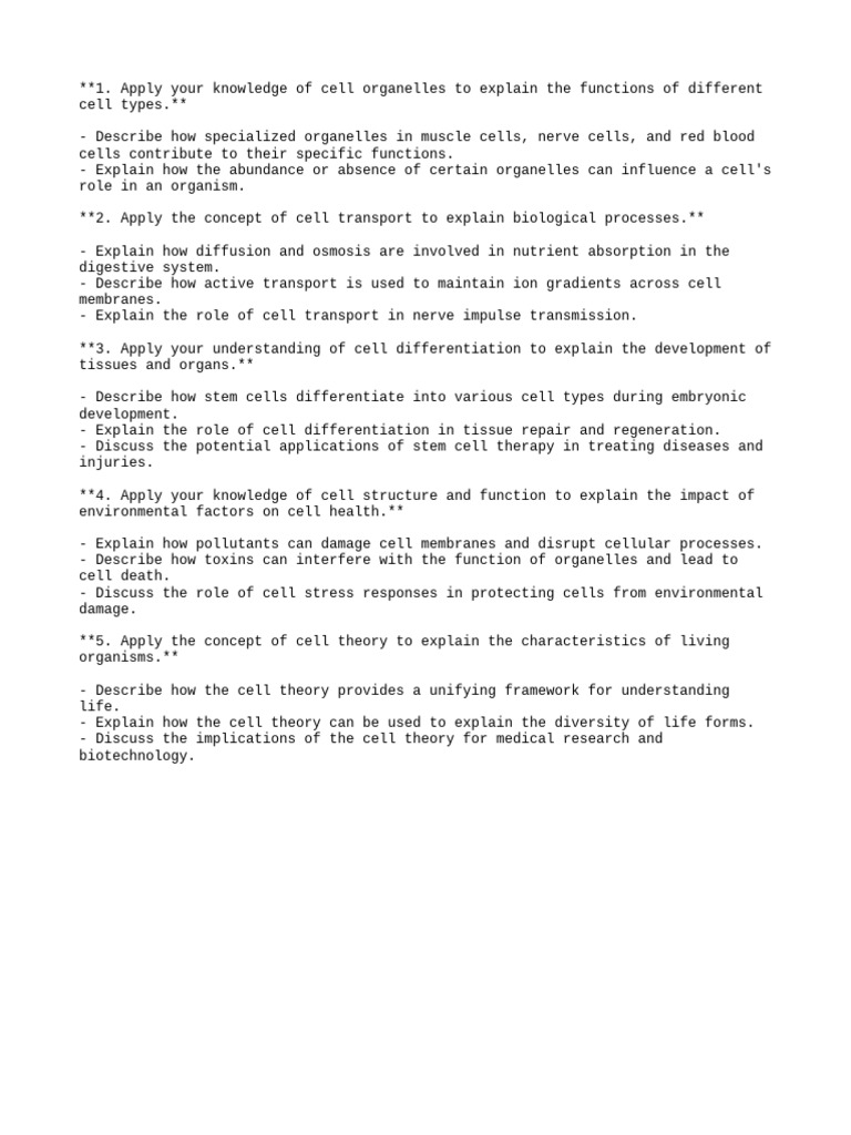 Bio Level 3 Questions | PDF
