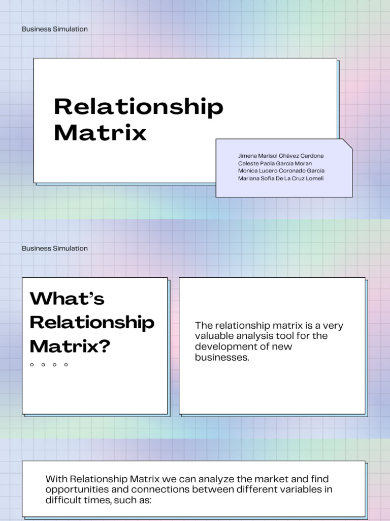 Relationship Matrix | PDF