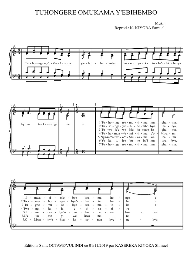 Tuhongere Omukama Y'ebihembo | PDF
