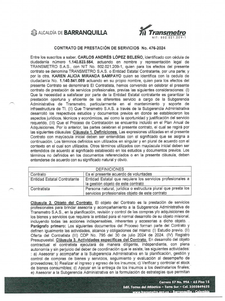 Contrato 476 | PDF