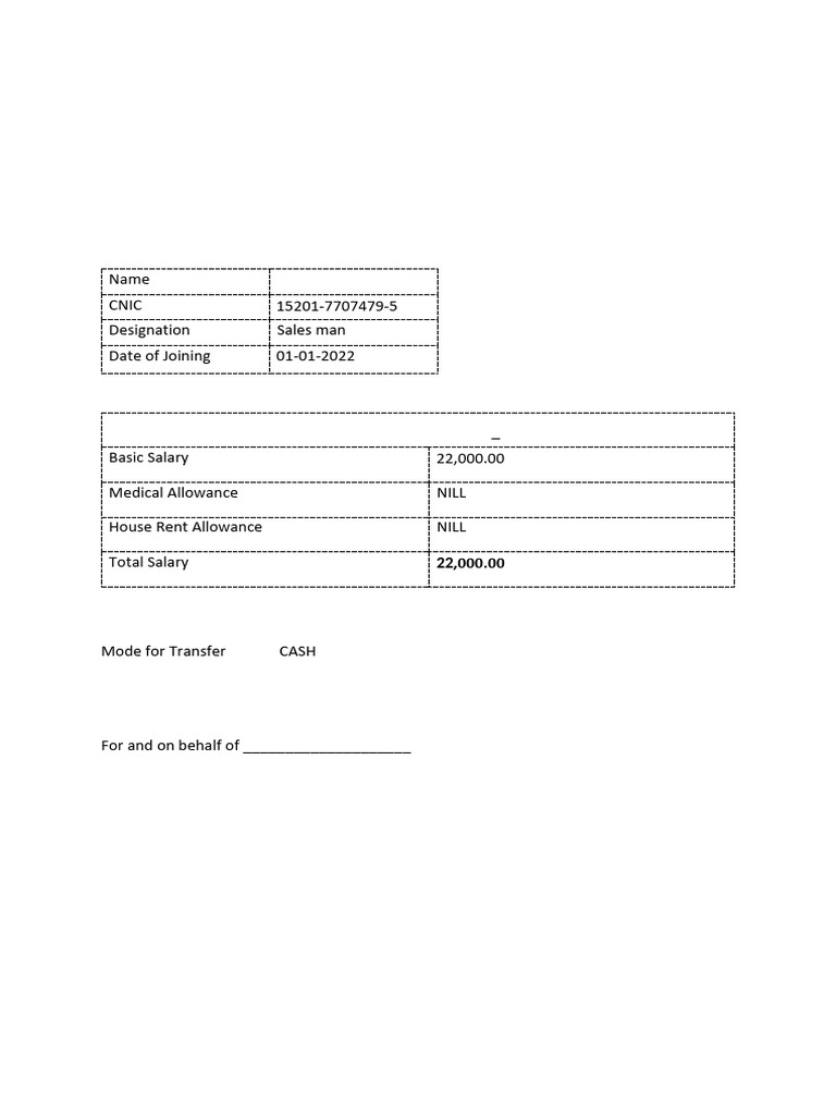 Salary Slip | PDF | Finance & Money Management