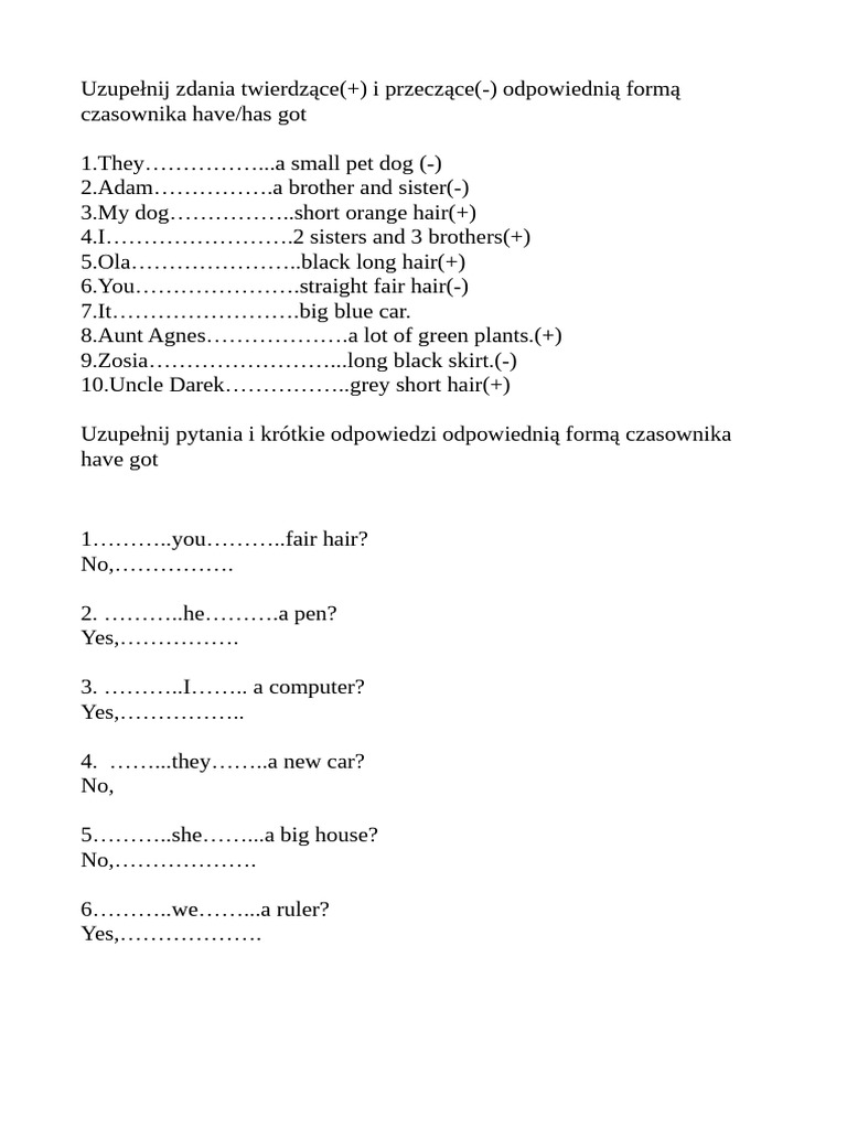 Kartkówka Z Angielskiego | PDF