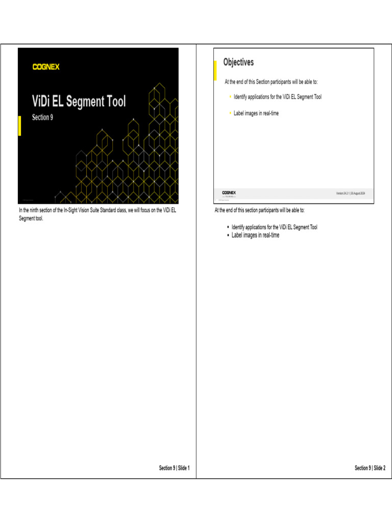 ViDi EL Segment Tool Guide | PDF | Image Segmentation | Imaging