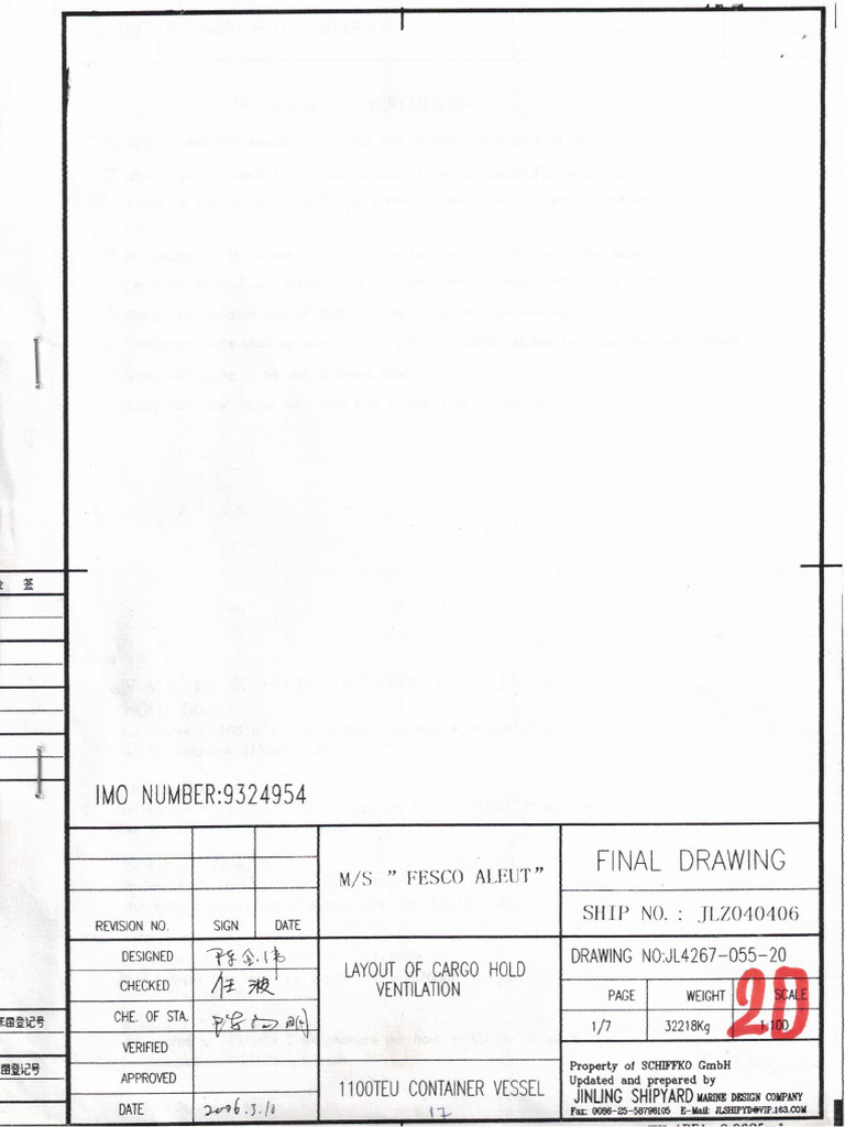Layout of Cargo Hold Ventilation | PDF
