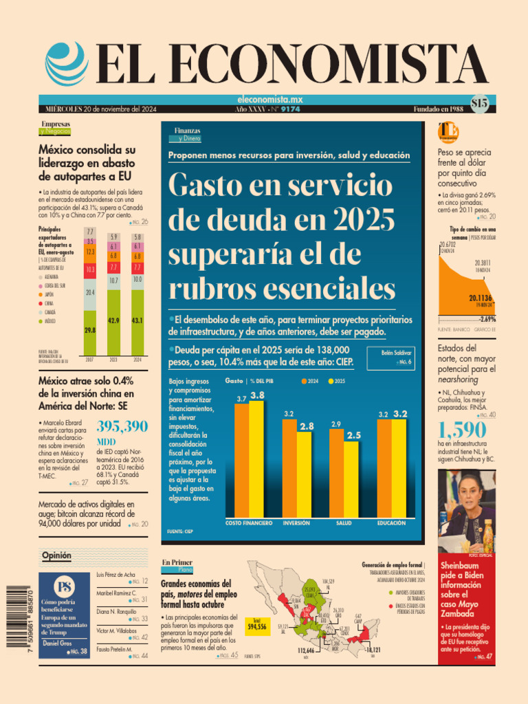 Economista 201124 | PDF | México | Economias