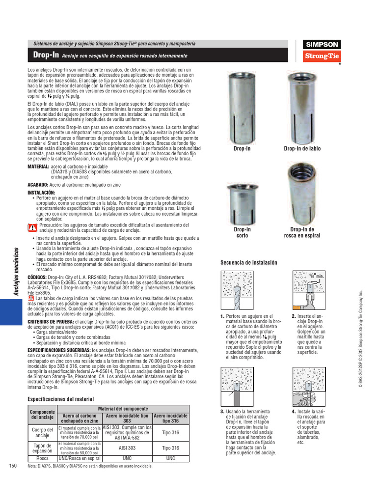 1 Ht. | PDF | Perforación | Materiales de construcción