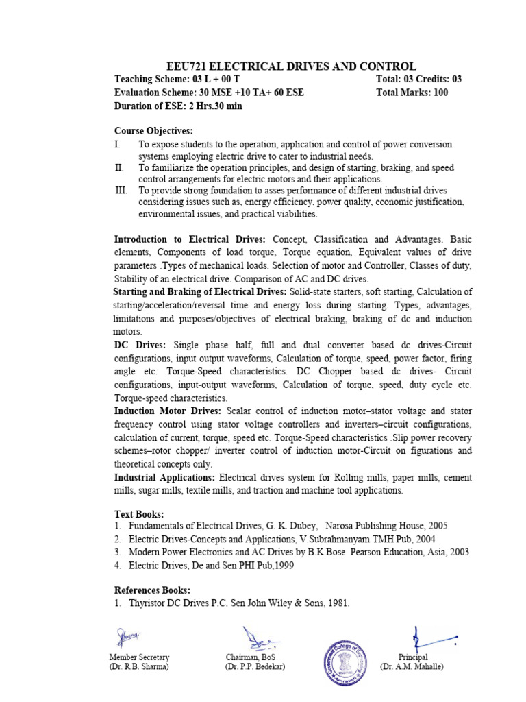BTech-Electrical-7th and 8th Sem | PDF | Electric Motor | Electrical Breakdown