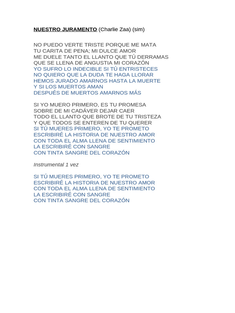 Charlie Zaa - Nuestro Juramento | PDF | Novela negra, policíaca y suspenso