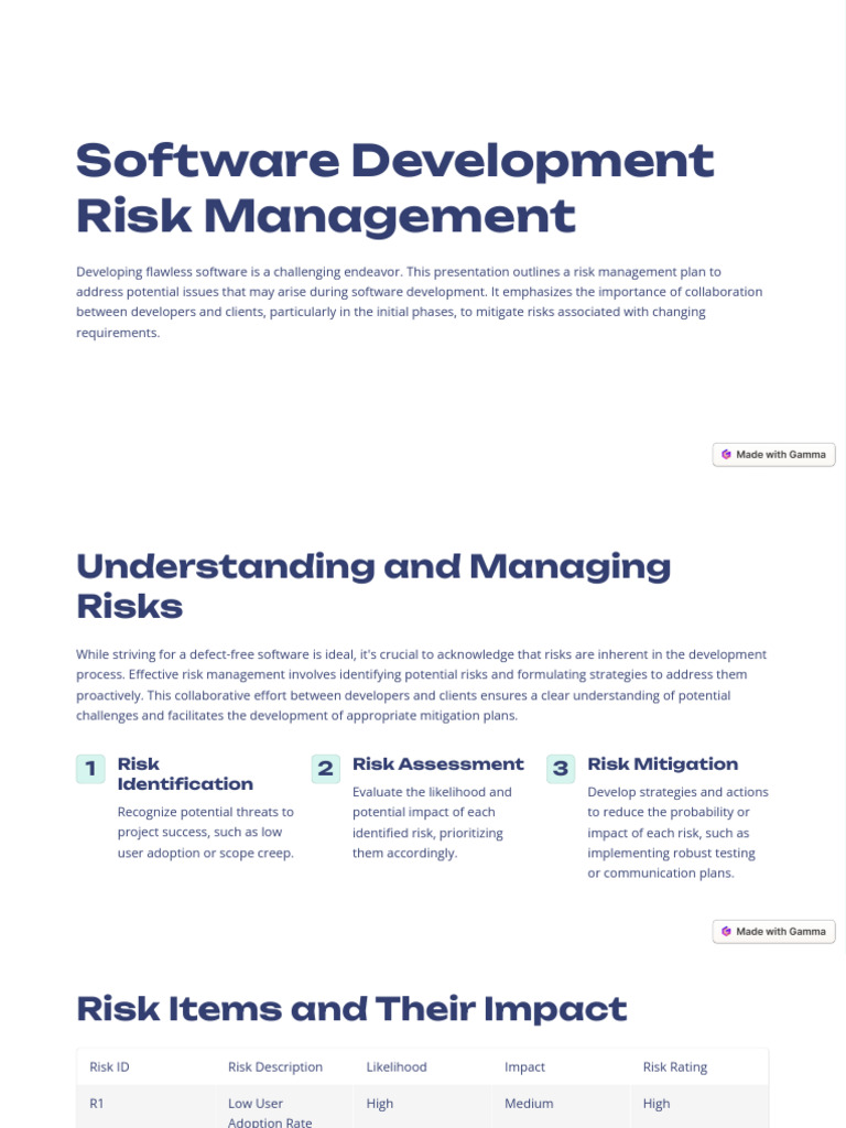 Software Development Risk Management | PDF | Risk Management | Risk