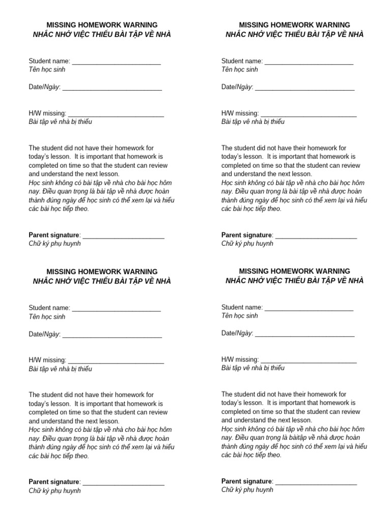 Warning Paper - Homework | PDF