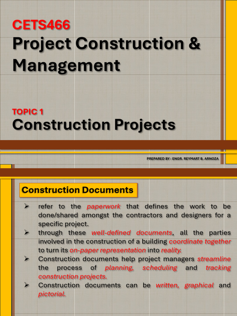 Construction Docs for Managers | PDF | Specification (Technical Standard) | Request For Proposal