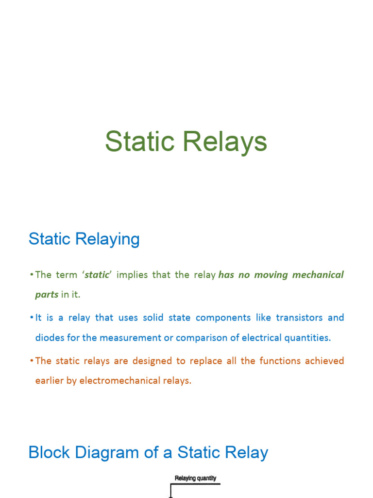 Static Relay Pdf Relay Phase Waves