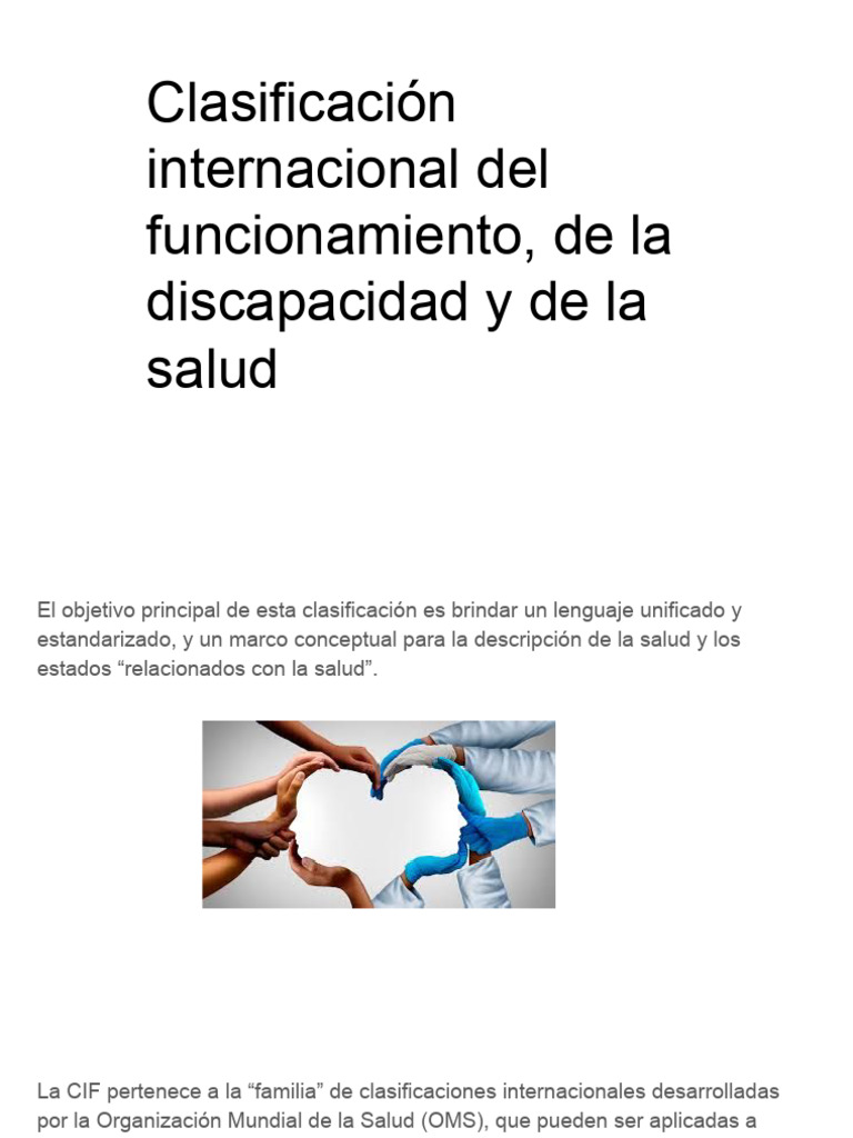 Clasificación Internacional Del Funcionamiento, de La Discapacidad y de La Salud | PDF | Invalidez