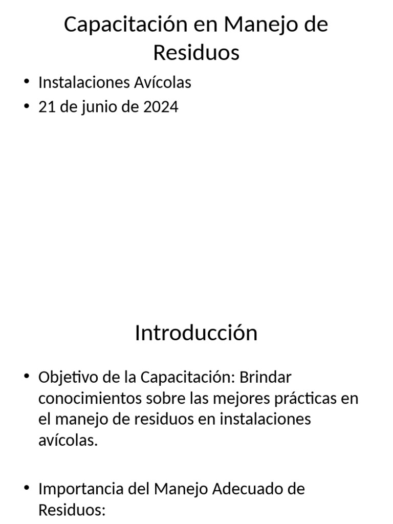 Capacitacion Manejo Residuos | PDF