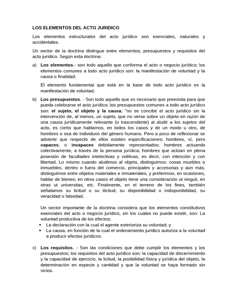 Elementos Del Acto Juridico | PDF | Justicia | Crimen y violencia