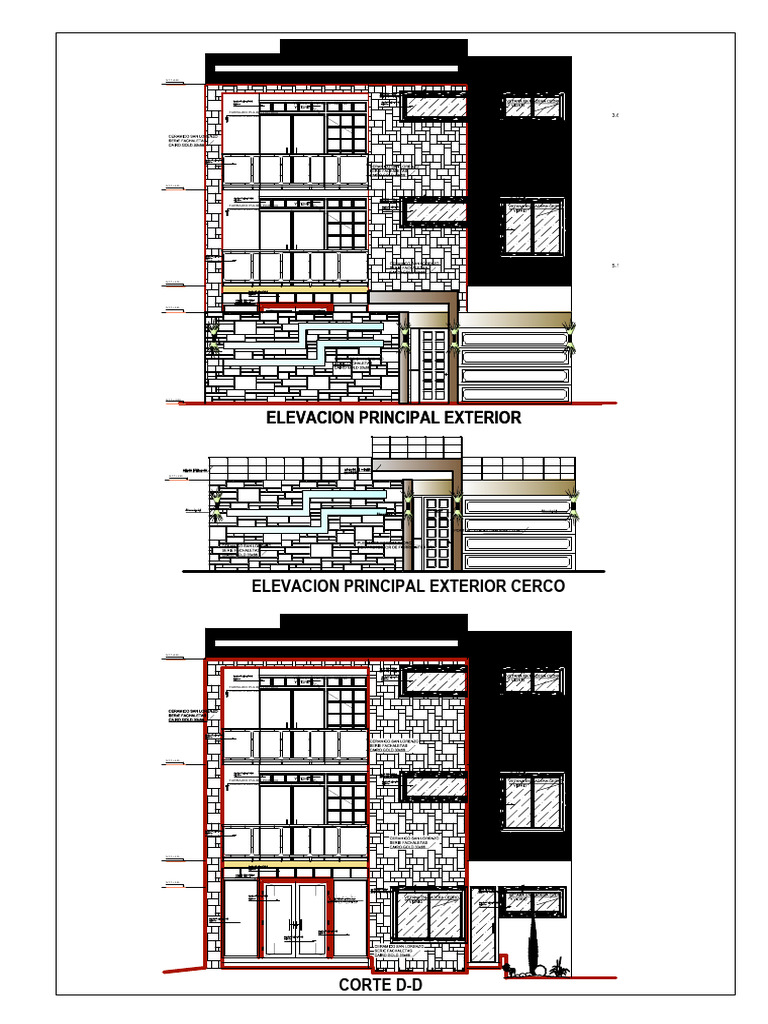 A-02 Elevacion y Corte | PDF