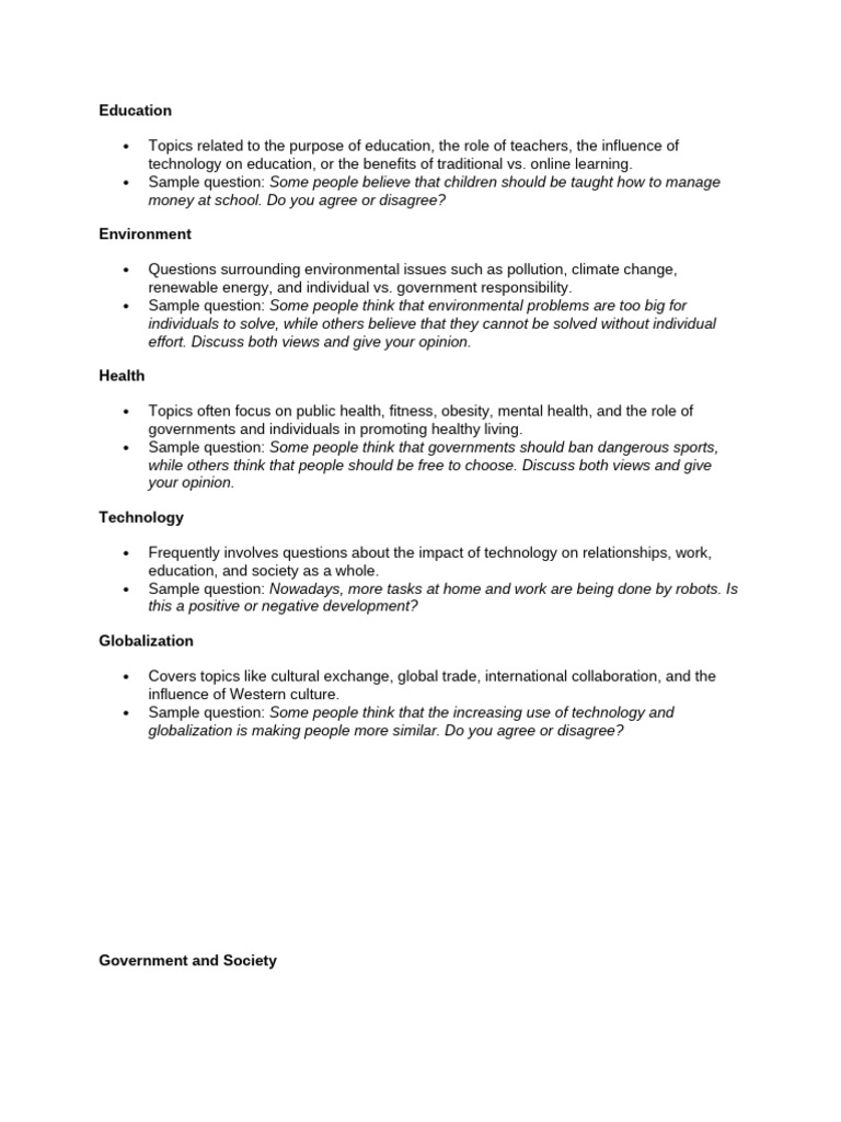 Most Common Writing Task 2 Topics | PDF | Crimes | Crime & Violence