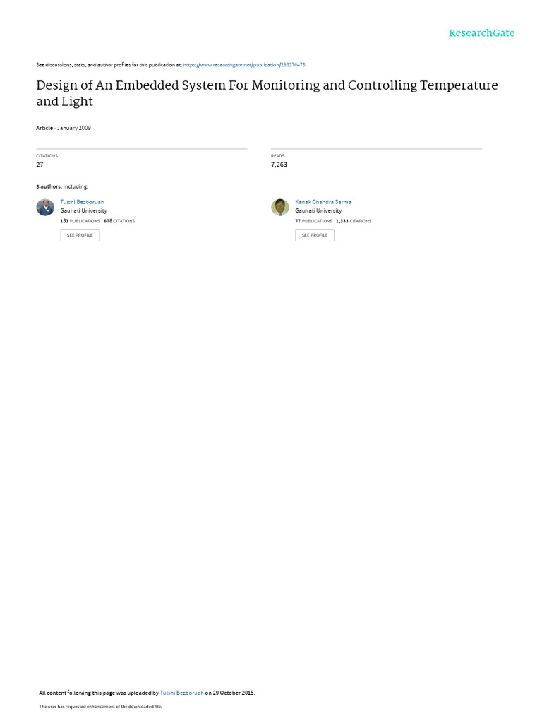 Design of An Embedded System For Monitoring and Co | PDF | Analog To Digital Converter ...