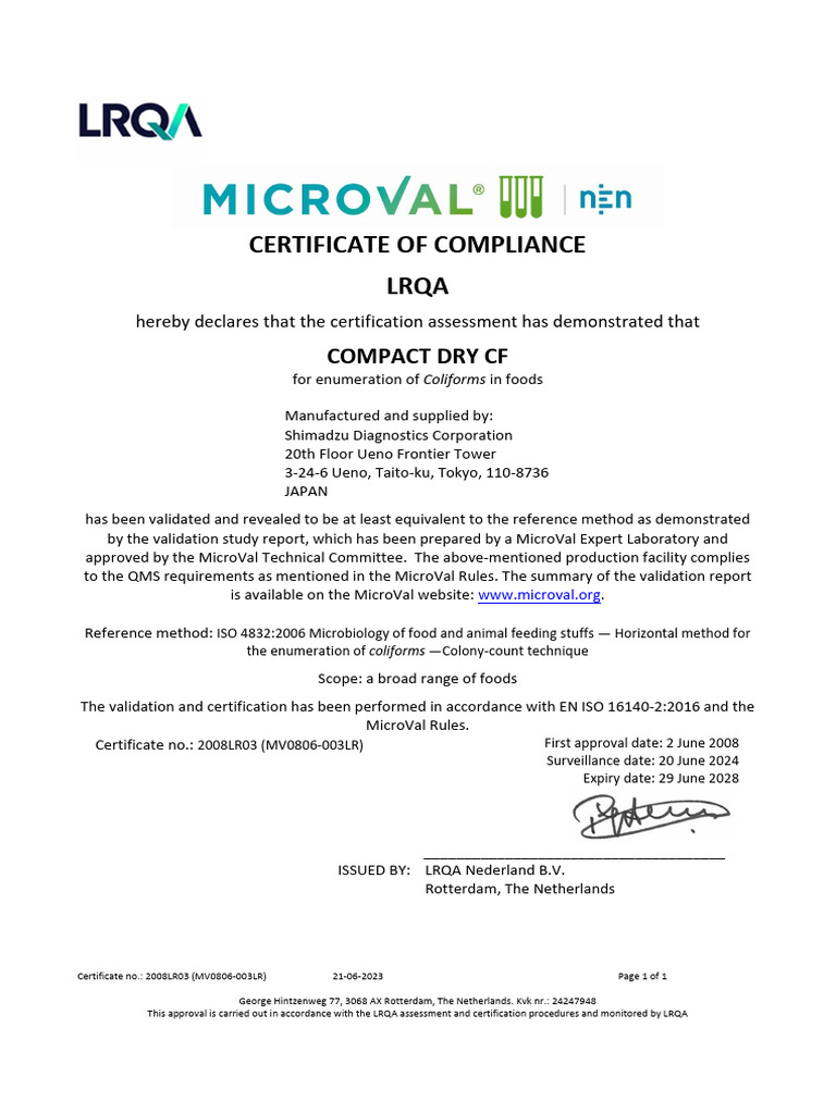 2008LR03 - Compact Dry CF - Certificate 2008-2028 | PDF | Finance ...