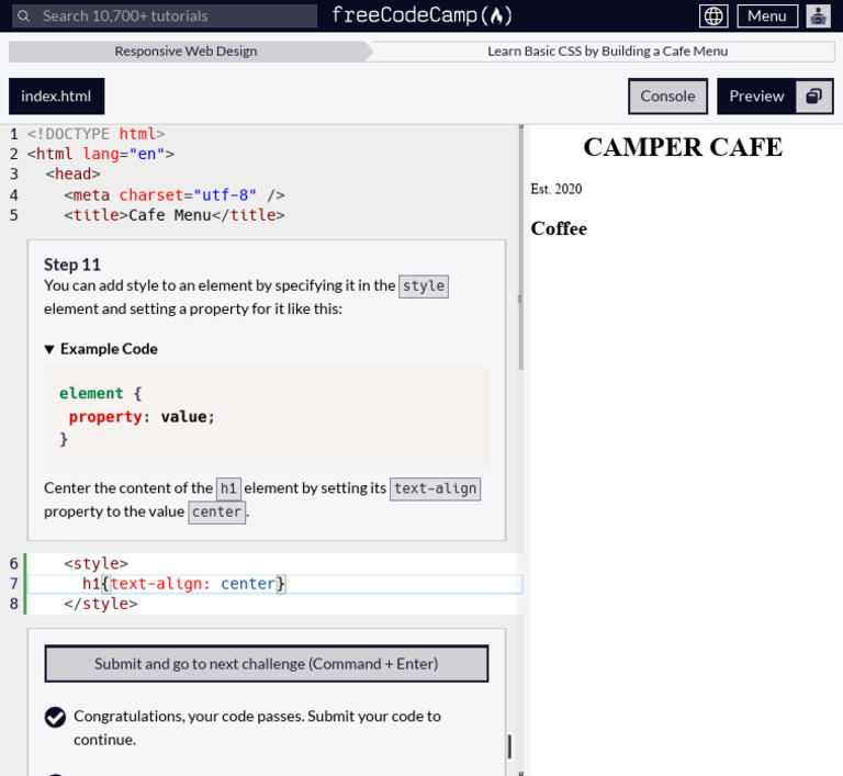 Learn Basic CSS by Building A Cafe Menu Step 11 | PDF | Technology ...