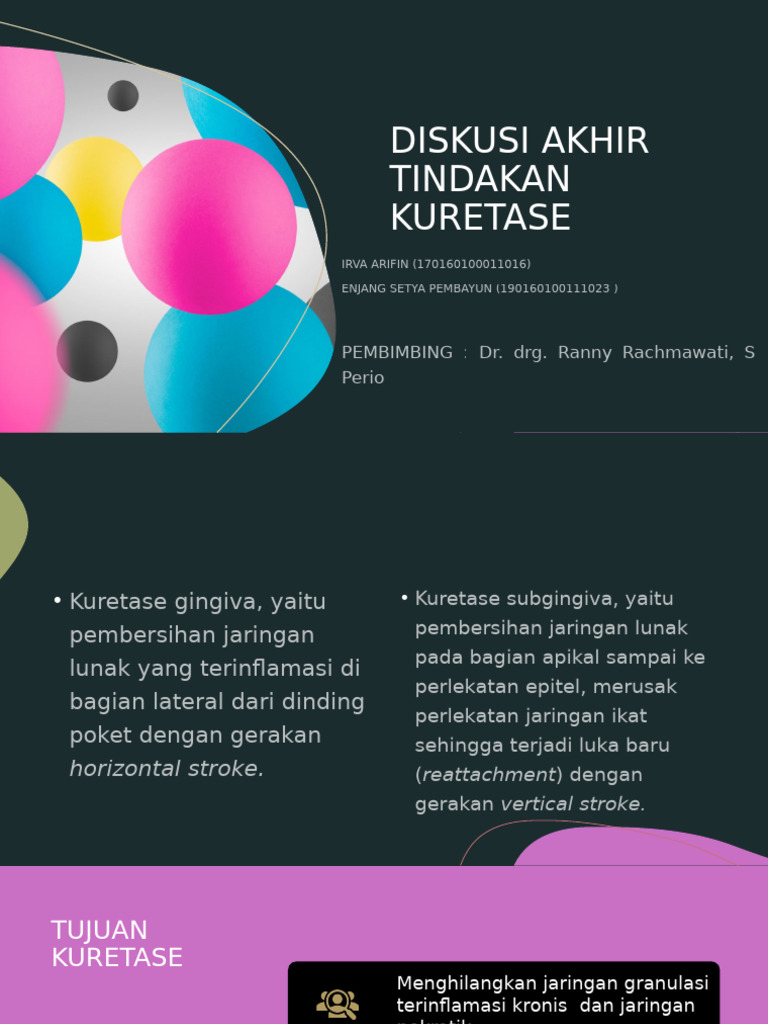 Kuretase Gingiva: Prosedur dan Pemulihan | PDF