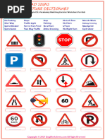 UK Road Signs Cheat Sheet and Flashcards | PDF