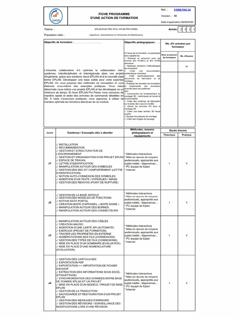 Programme EPLAN P8-CNFCPP | PDF