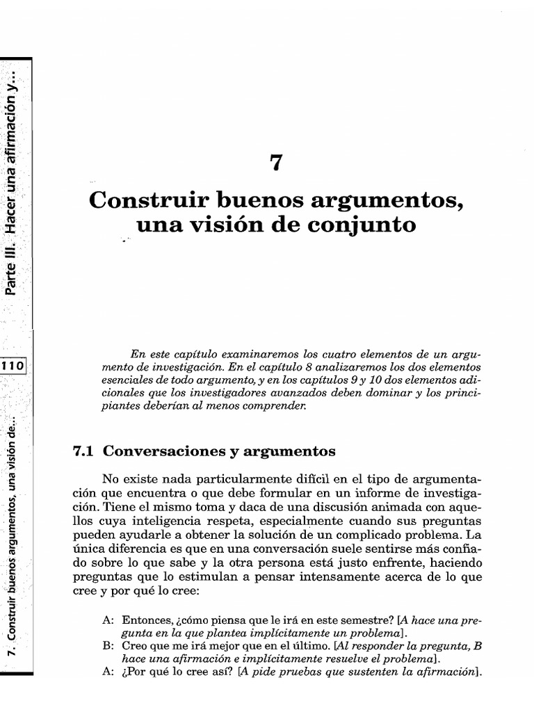 Elementos Clave de un Argumento de Investigación | PDF