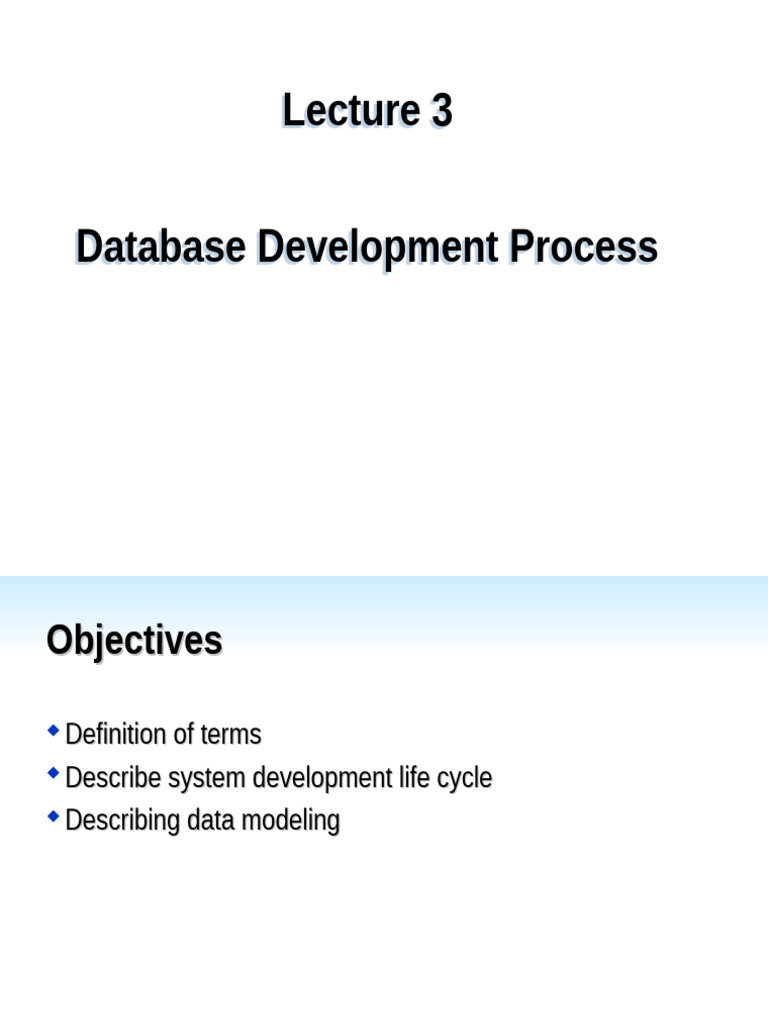 Lecture 3-Database Modelling | PDF | Conceptual Model | Databases