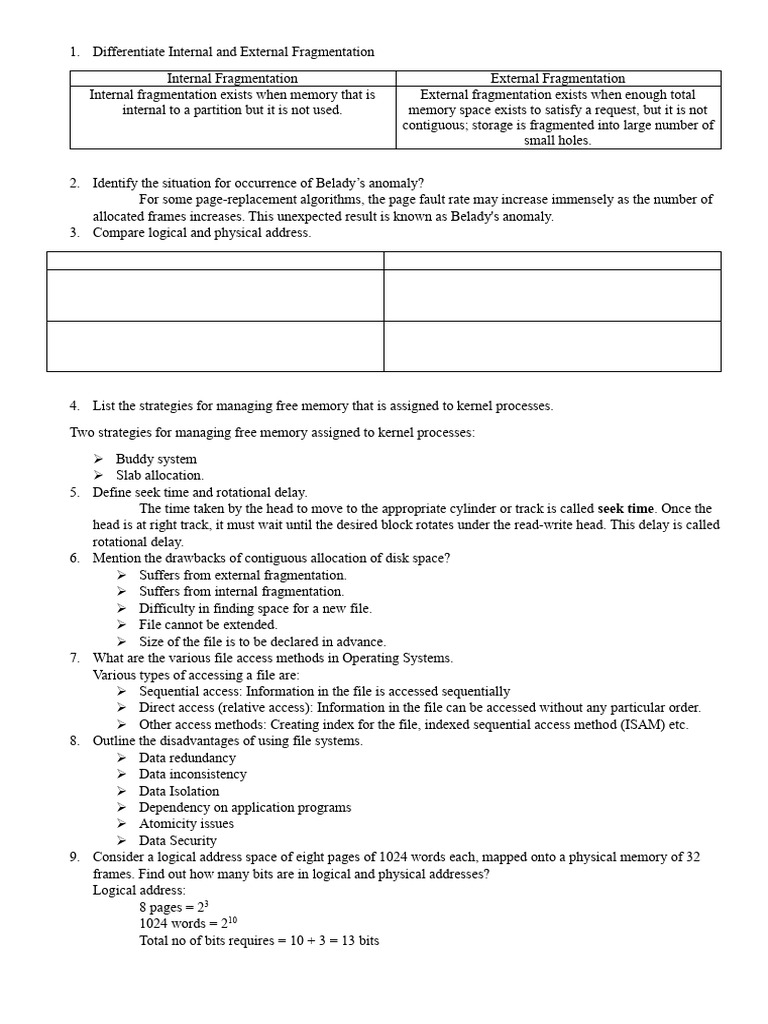 CIE - 2 OS 2M Finalised | PDF | Computer Data Storage | Computer File