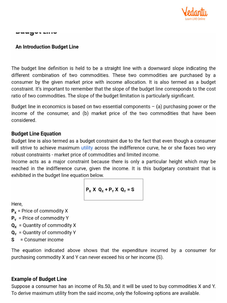 Budget Line | PDF